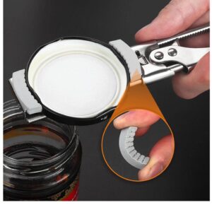 Adjustable Multifunctional Stainless Steel Can Opener，adjustable Stainless Steel Can Opener，fullofcarts Jar Opener for Weak Handsfor Any-size Lids (1pcs, 9in)