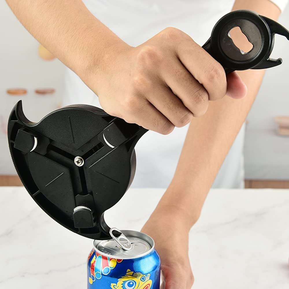 manual can openers for seniors with arthritis,abrelatas, jar opener for weak hands, 3-in-1 Multifunctional Bottle Opener