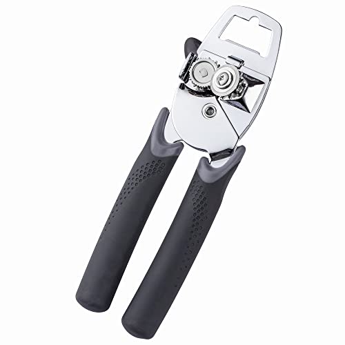 TJ COOK Carbon Steel Can & Bottle Opener Multifunction Easy To Use Manual Steel High Durability Carbon steel Gray