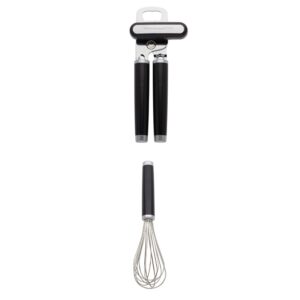 kitchenaid classic multifunction can opener/bottle opener, 8.34-inch, black and kitchenaid ke060ohoba classic utility whisk, one size, black 2