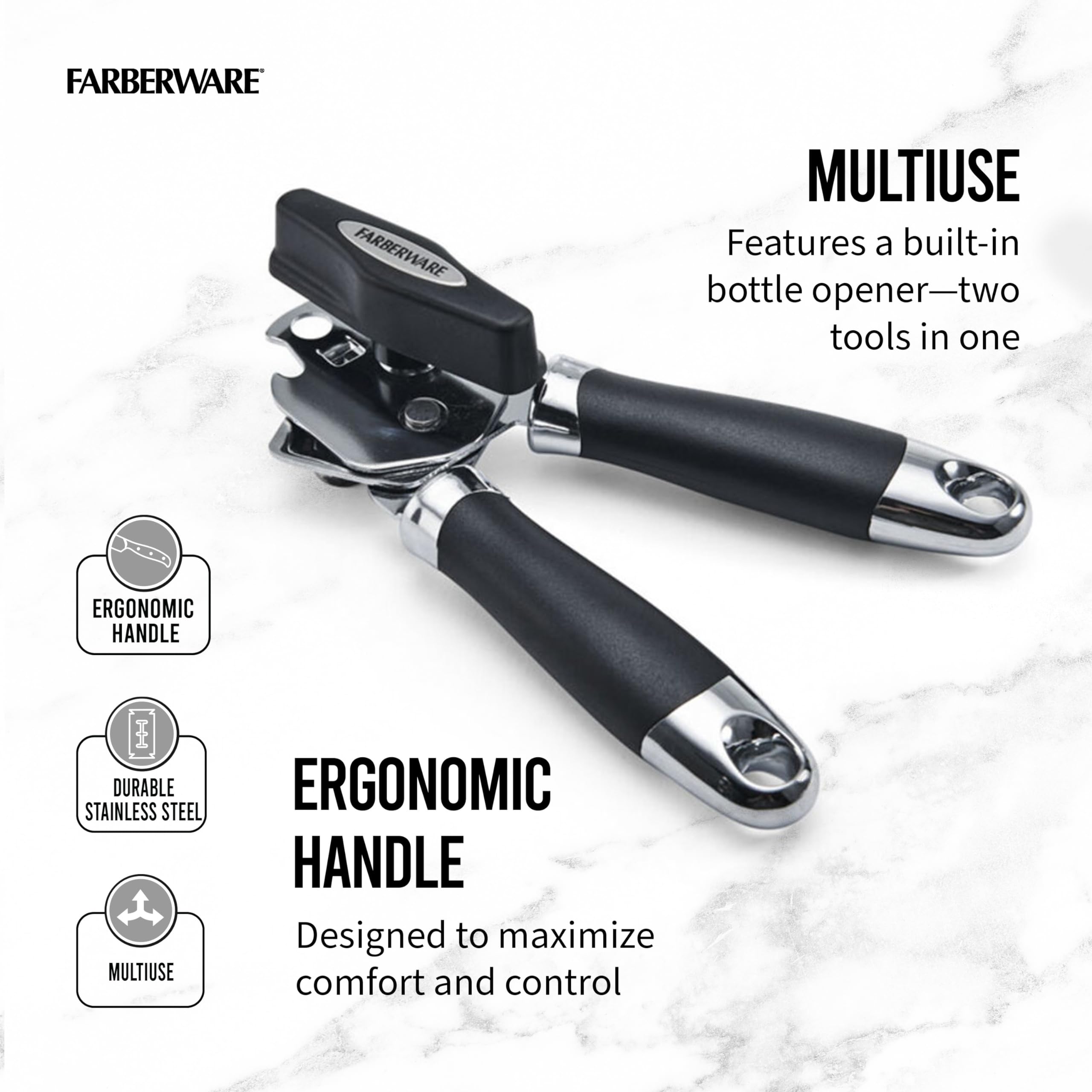 Farberware Can Opener (Black), 9"