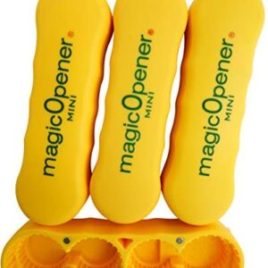 magic Opener MINI | 3-PACK Special | Soda/Water & Juice Bottle Openers | Twist off Plastic Bottles ez | Open 8 different cap sizes | Arthritis Help | Elderly Aids | Pull Tab Soup Cans Helper | Gifts