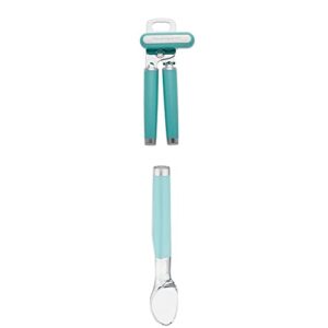 kitchenaid classic multifunction can opener/bottle opener, 8.34-inch, aqua sky and kitchenaid classic ice cream scoop, one size, aqua sky 2