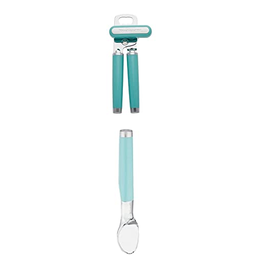 KitchenAid Classic Multifunction Can Opener/Bottle Opener, 8.34-Inch, Aqua Sky and KitchenAid Classic Ice Cream Scoop, One Size, Aqua Sky 2