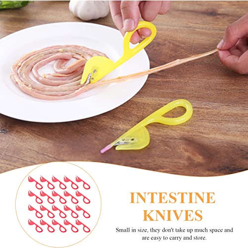 Angoily Kitchen Poultry Food Tools Opener: 20pcs Multipurpose Intestine Opening Cooking Utensils for Chicken Poultry Fish Meat Random Color