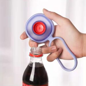 EOKKONE 3 in 1 Multifunction Can Opener / Bottle Opener with Silicone Handle,Convenient Storage-6.29 inch,Easy to Use for Kids, Elderly and Arthritis Sufferers,for Most Sodas,Beers and Cans (Purple)