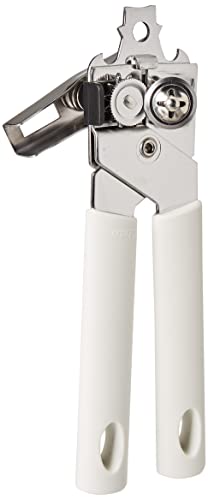 Brabantia Classic Can Opener With Metal Handle, 4.8x5.1x9 cm, White