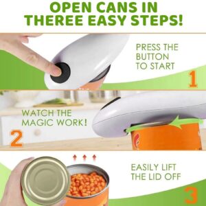 Zerodis Bottle Openers, Electric Can Opener Portable One Touch Automatic Can Opener with Manual Bottle Opener for Kitchens and Restaurants Hands Can Opener with Less Effort to