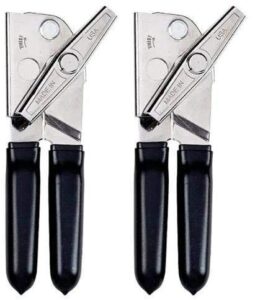 ez-duz-it deluxe can opener with black grips(pack of 2)