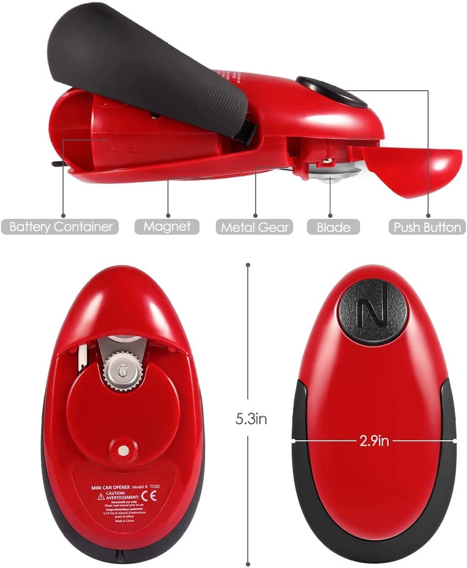 Handupfree Electric Can Opener, Automatic Can Opener, Smooth Edge Restaurant Electric Can Opener! Chef Best Choice, Best Kitchen Gadget for Arthritis