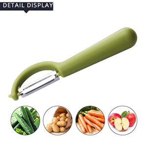 XXIN Can Opener and Swivel Vegetable Peeler, 4-in-1 Manual Stainless Steel Handheld Can Openers with 1 Potatoe Peeler, green, Green