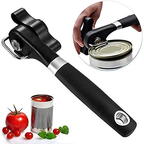 Safe Cut Can Opener US Stock, Smooth Edge Comfortable Grip Safety Can Openers, Cut Stainless Steel Ergonomic Can Opener, Manual Can Opener for Kitchen & Restaurant