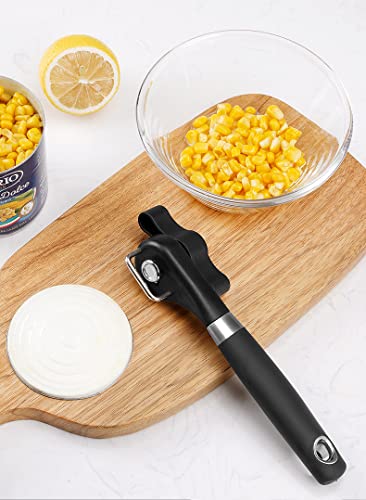 Safe Cut Can Opener US Stock, Smooth Edge Comfortable Grip Safety Can Openers, Cut Stainless Steel Ergonomic Can Opener, Manual Can Opener for Kitchen & Restaurant