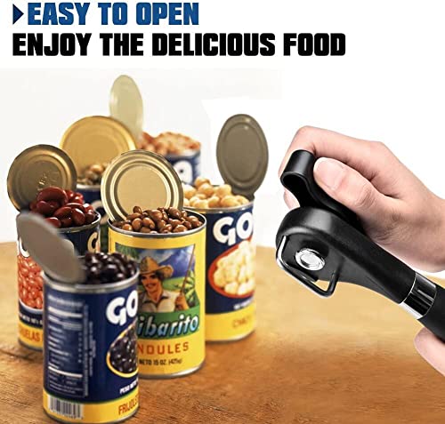 Safe Cut Can Opener US Stock, Smooth Edge Comfortable Grip Safety Can Openers, Cut Stainless Steel Ergonomic Can Opener, Manual Can Opener for Kitchen & Restaurant