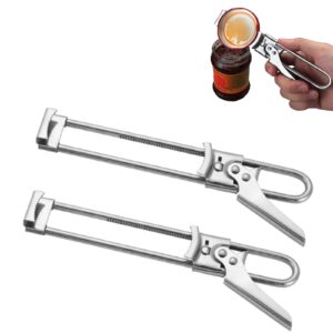 jar opener stainless steel retractable can opener manual adjustable stainless steel can opener multifunctional jar bottle opener bottle jar lid gripper kitchen accessories 2pcs (2pcs)