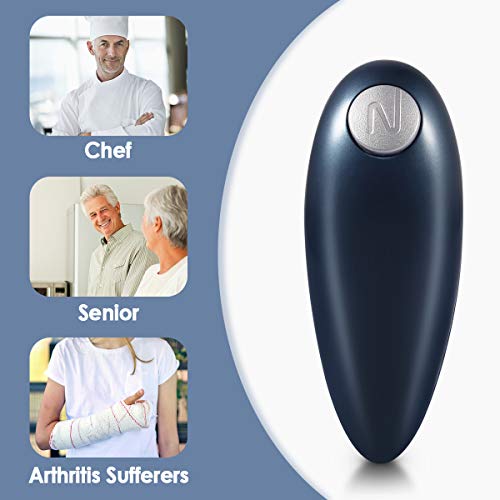 Electric Can Opener, No Sharp Edge Can Opener, Full-Automatic Hands Free Can Opener for Almost Size, Best Gift for Housewives & Senior with Arthritis