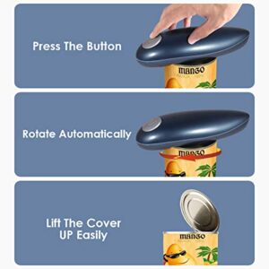 Electric Can Opener, No Sharp Edge Can Opener, Full-Automatic Hands Free Can Opener for Almost Size, Best Gift for Housewives & Senior with Arthritis