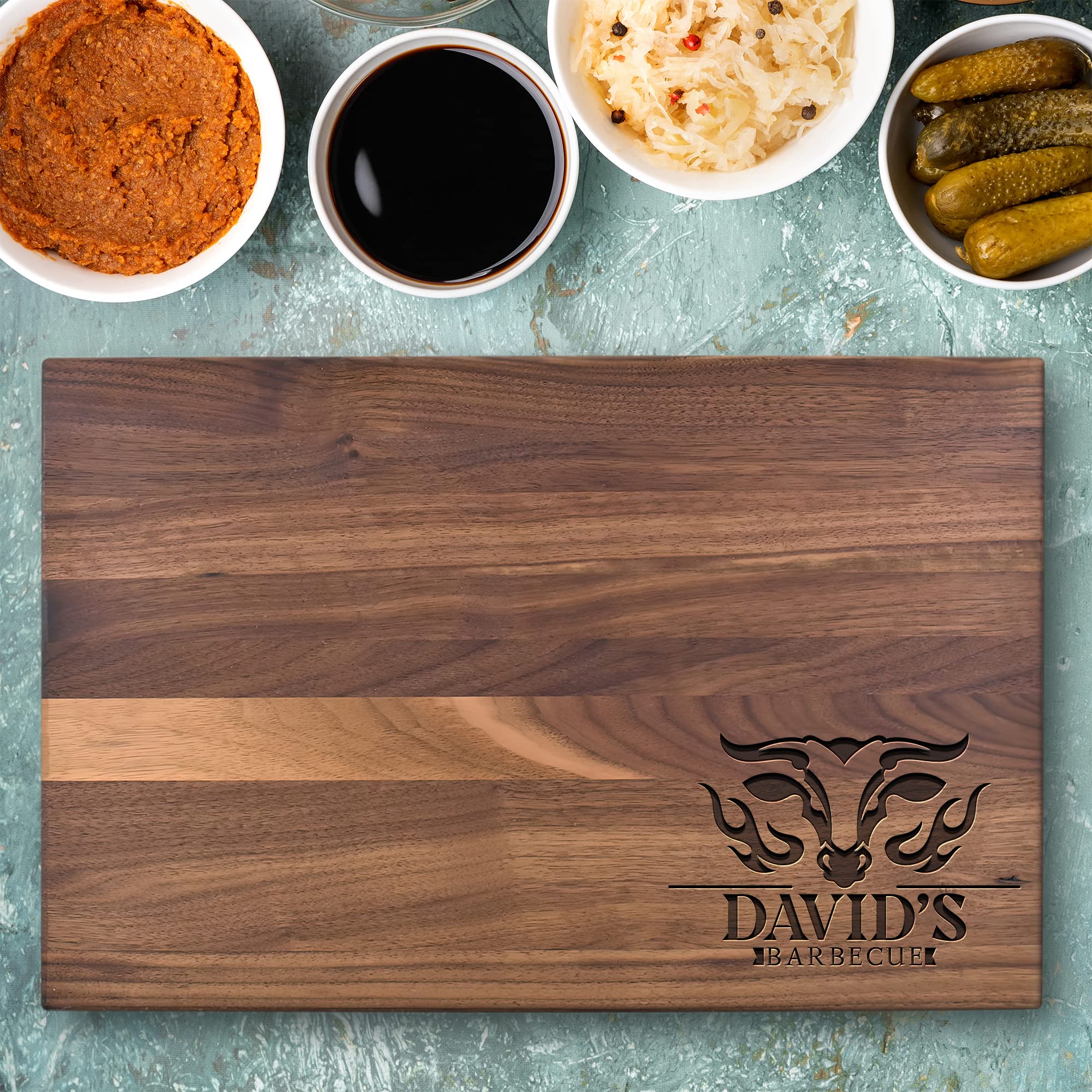 USA Made Personalized Cutting Board - Fathers Day, Birthday, Anniversary - Customized Gifts for Men, BBQ, Grill Accessories - Dad, Husband, Brother, Boyfriend, Papa - Custom Unique Mens Gifts for Him