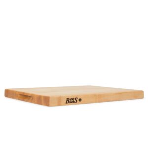 John Boos Maple Wood Cutting Board for Kitchen Prep, 20" x 15" x 1.5" Thick, Large Edge Grain Rectangular Reversible Charcuterie Boos Block