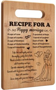 wedding gift for couple, bridal shower gifts for bride and groom engagement, happy marriage cutting board, gifts for engagement wedding, newlywed mr and mrs gifts bride to be gifts