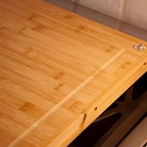 Noodle Board | Stovetop Burner Sink Covers for gas and Electric Stoves RV | Extra Work Surface | XL Serving Tray | Wood