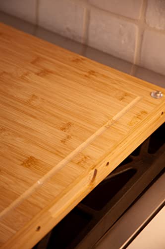 Noodle Board | Stovetop Burner Sink Covers for gas and Electric Stoves RV | Extra Work Surface | XL Serving Tray | Wood