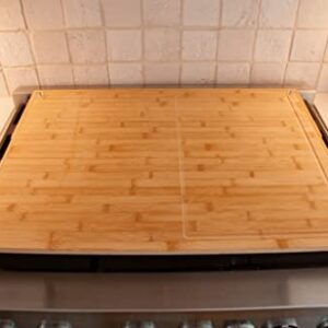 Noodle Board | Stovetop Burner Sink Covers for gas and Electric Stoves RV | Extra Work Surface | XL Serving Tray | Wood