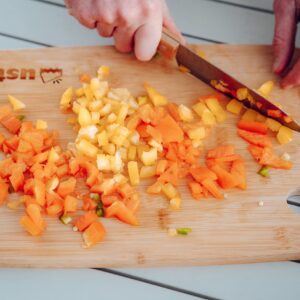 ust Bamboo Cutting Board 3.0 for Food Preparation with Moisture Resistant and eco Friendly Design for Camping, and Everyday use