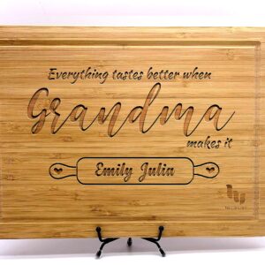 Personalized Gifts for Mom Kitchen, Cutting Board, Custom Engraved Serving Platter, Customized Mom and Grandma Gift, Decor for Mother's Kitchen, Engraved Kitchen Sign, Different Design Options