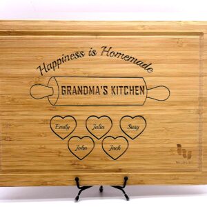 Personalized Gifts for Mom Kitchen, Cutting Board, Custom Engraved Serving Platter, Customized Mom and Grandma Gift, Decor for Mother's Kitchen, Engraved Kitchen Sign, Different Design Options