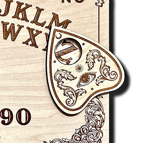 Medium Wooden Spirit Board - Talking Board - Spirit Board - Medium Size 14.5 x 9.2'' Handmade Wooden Premium Quality Board and Planchette