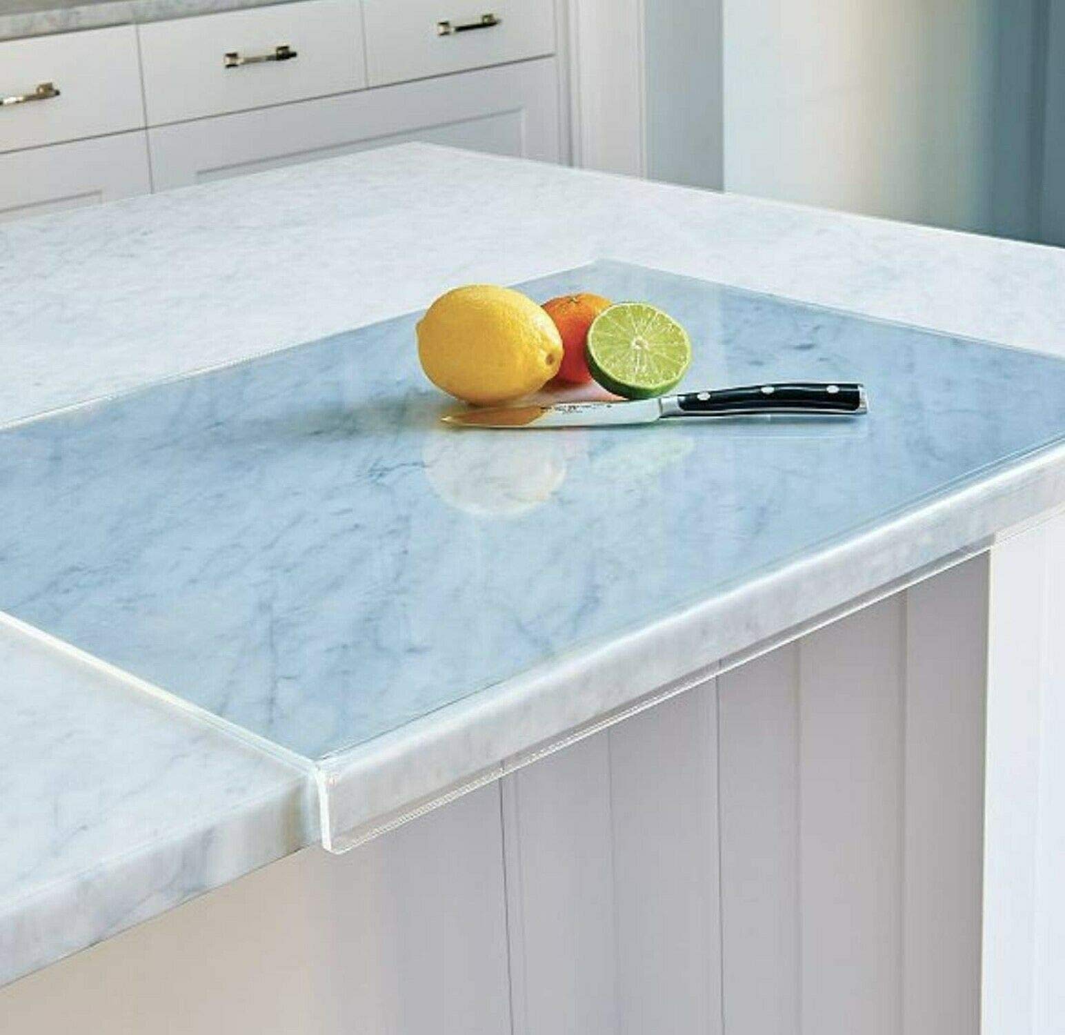 Clear Cutting Board for Kitchen with Lip with Non Slip 24" Wide x 16" Long (Small) AZM Displays