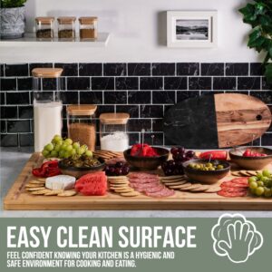 Gigantic Extra Large Cutting Board for Kitchen 36 X 24 by Grizzly Living - Heavy Duty Bamboo Chopping Boards for Meat, Veg & Charcuterie - Large Wooden Noodle Board for Stove Top & Countertop