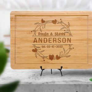 Personalized Handmade Cutting Board, Custom Couple Gift, Wedding, Anniversary, Housewarming Gifts for Couple, Cool Unique Gifts, Charcuterie Board for Bride, Couple, Parent, Friends, Wedding Registry