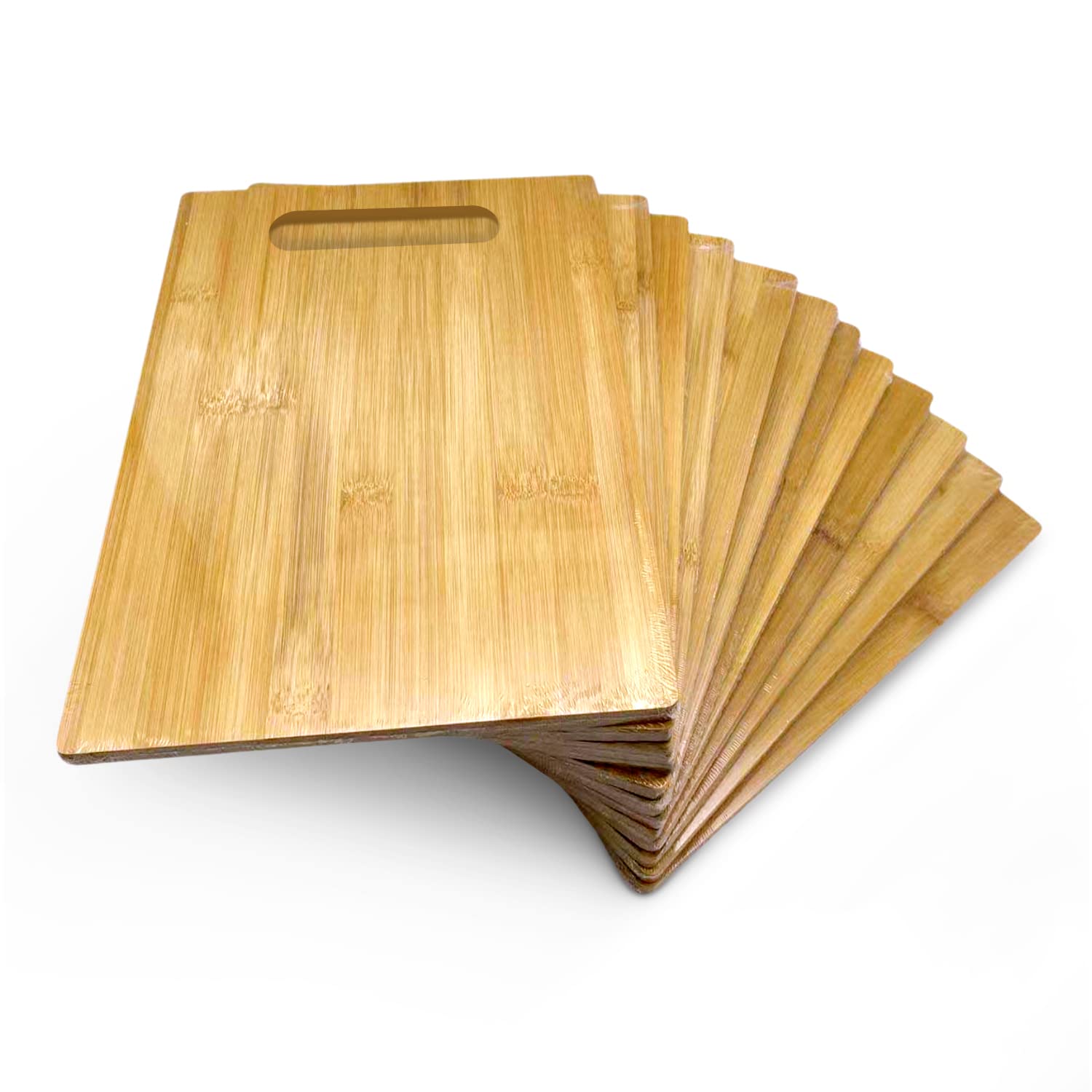 Bulk Plain Bamboo Cutting Board (Set of 12) | For Customized, Personalized Engraving Purpose | Wholesale Premium Blank Bamboo Board (Rectangular 12" X 9")