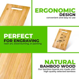 Bulk Plain Bamboo Cutting Board (Set of 12) | For Customized, Personalized Engraving Purpose | Wholesale Premium Blank Bamboo Board (Rectangular 12" X 9")