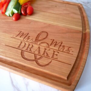 Personalized Cutting Boards - Anniversary, Bridal Shower Gift & Wedding Gifts for Couple - Personalized Gifts for Women, Men & Couples - Cheese & Charcuterie Boards - House Warming Gift New Home