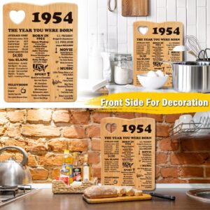 BackURyear 70th Birthday Gifts for Women Men, 70th Birthday Presents for Her Him, 70 Years Old Birthday Decorations, Born in 1954- Turning Seventy, 70th Birthday Cutting Board Gifts