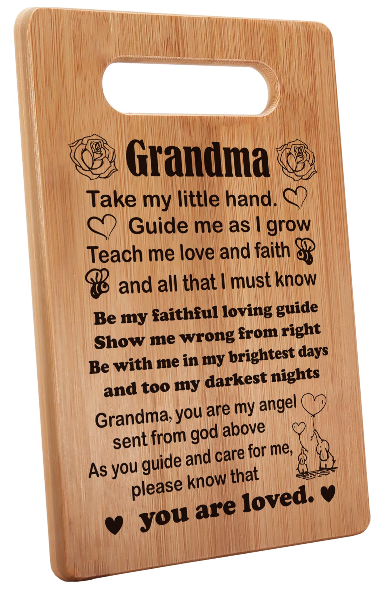 MY-ALVVAYS Grandma Gifts from Grandchildren, NaNa gifts, Gifts for Grandmother, Cutting Board Gift, 7"x11", Double-Sided Use -073