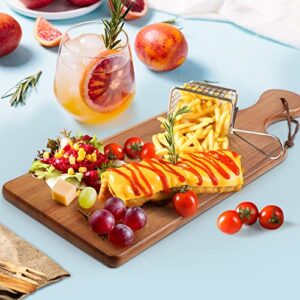 HOMEXCEL Acacia Wood Cutting Board for Kitchen,Cutting Board with Handle,Chopping Board 17"X6"for Meat, Cheese, Bread, Vegetables,Fruits and More