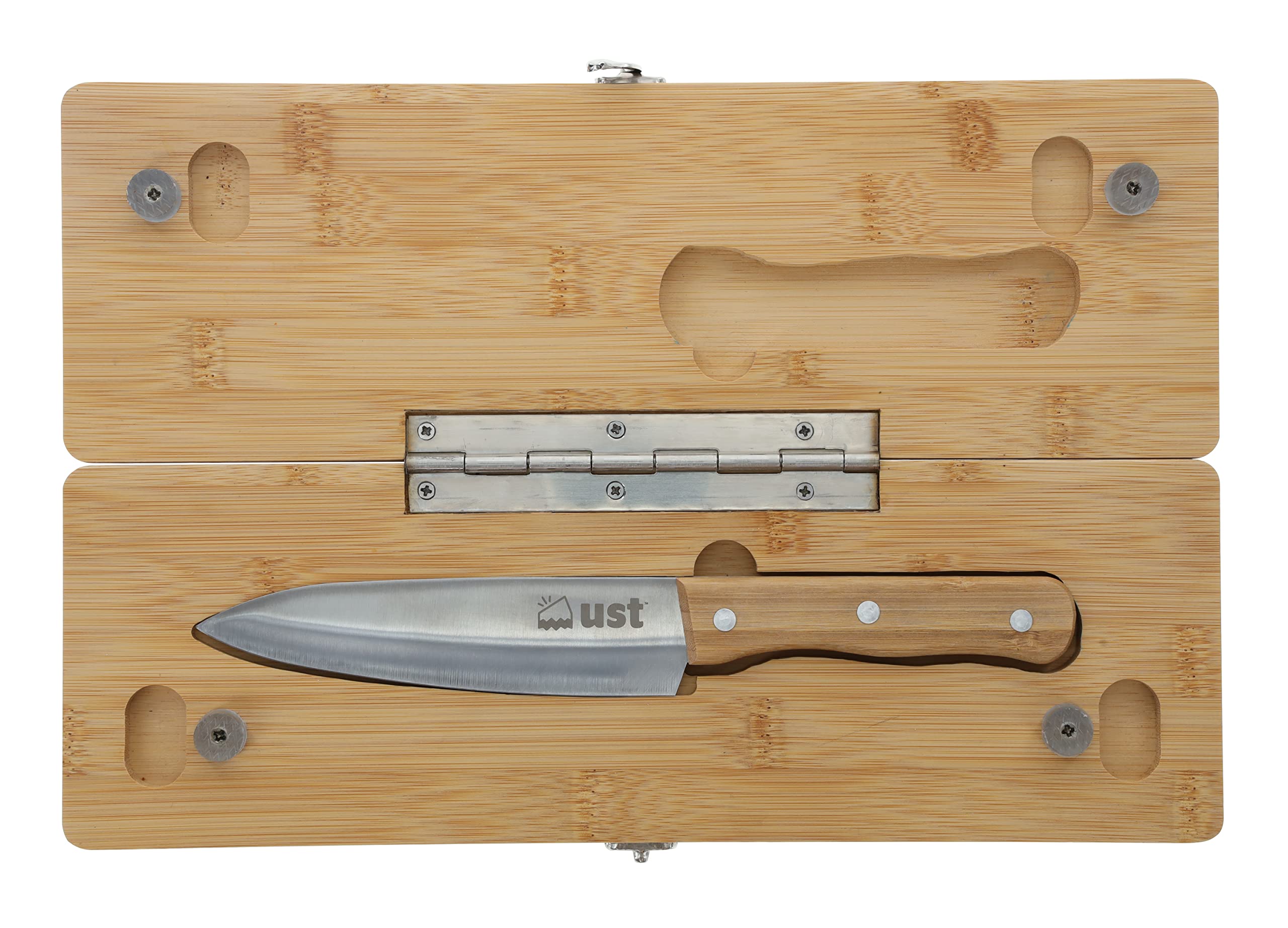 ust pack along cutting board with knife made of bamboo for portable food preparation with moisture resistant and eco friendly design for camping and everyday use