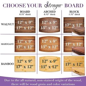 Straga Personalized Cutting Boards | Handmade Wood Engraved Charcuterie | Custom Wedding, Anniversary, Housewarming Gift for Newlyweds