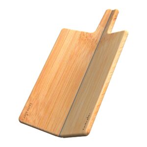 folding bamboo cutting board with handle, taste plus foldable wood cutting boards for kitchen, folding bamboo chopping board 10.9 x 8.4 inch