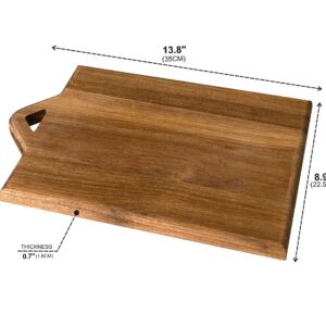 13.8 x 8.9 x0.71 Inch Acacia Wood Cutting Board Wooden Chopping boards Wood Serving Boards for Kitchen Home Party