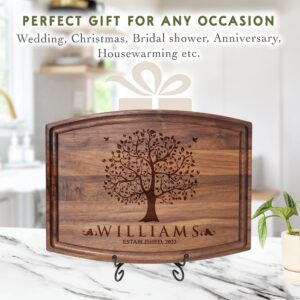 Barika Custom Cutting Boards - Personalized Handmade Engraved Chopping Blocks - Best Unique Anniversary, Wedding, Housewarming, Christmas, New Home Gift Ideas for Bride, Couples, Friends, Parents