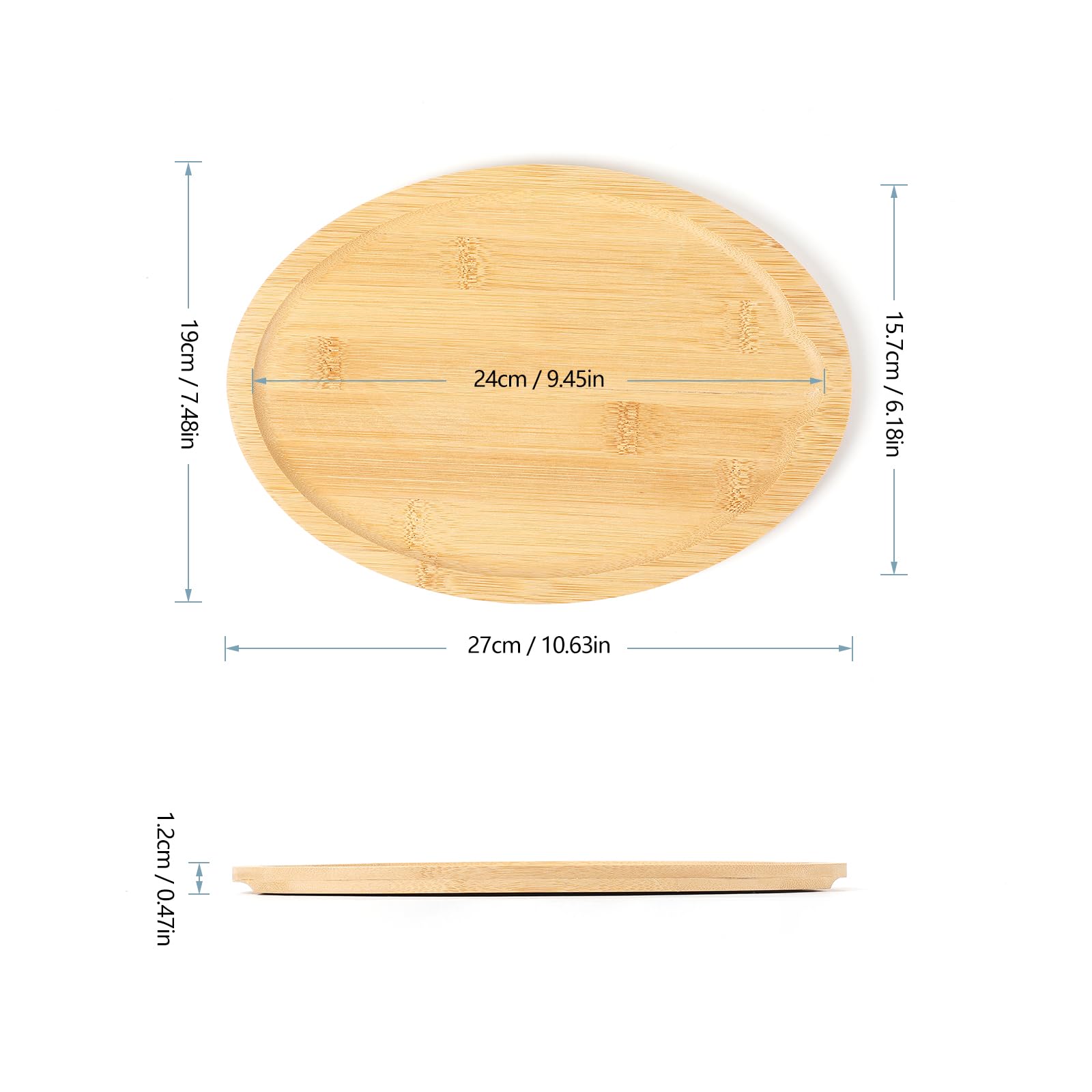 HAWOK 2-1 Bamboo Tray/Plate/Cutting Board set……