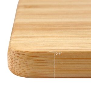 BambooMN Small Premium Bamboo Serving and Cutting Board, Charcuterie, Home and Everyday use - 7.9" x 5.5" x 0.4" - 3 pcs