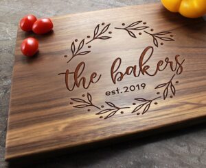 custom cutting boards wood engraved housewarming gift personalized mr mrs cutting board engraved cutting board