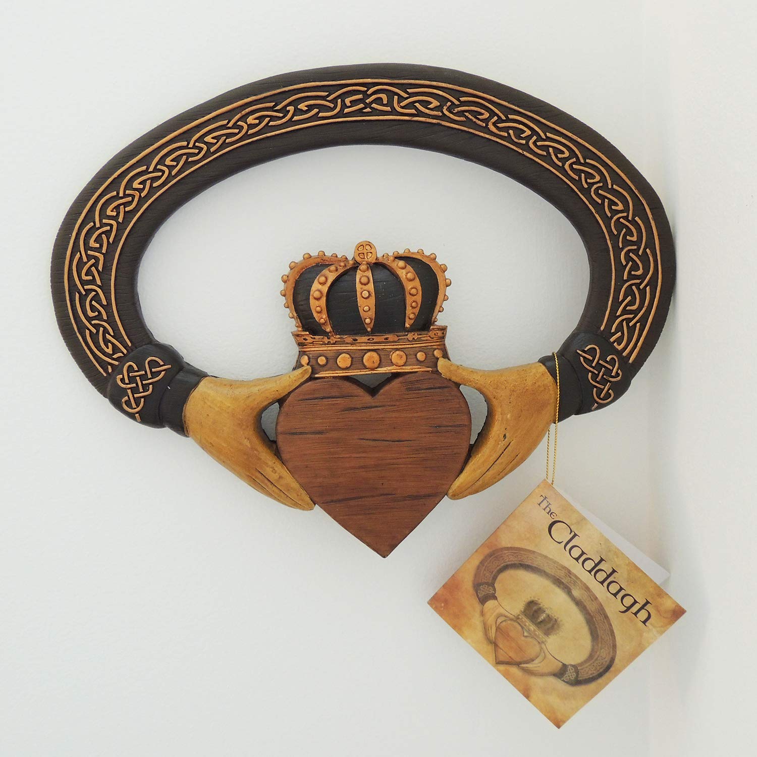 Abbey Gift Press Claddagh Wall Hanging and Card, Brown (54999T)