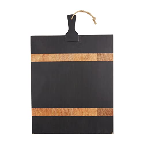 Mud Pie Wooden Square Board, Black, 23 1/4" x 16 3/4"